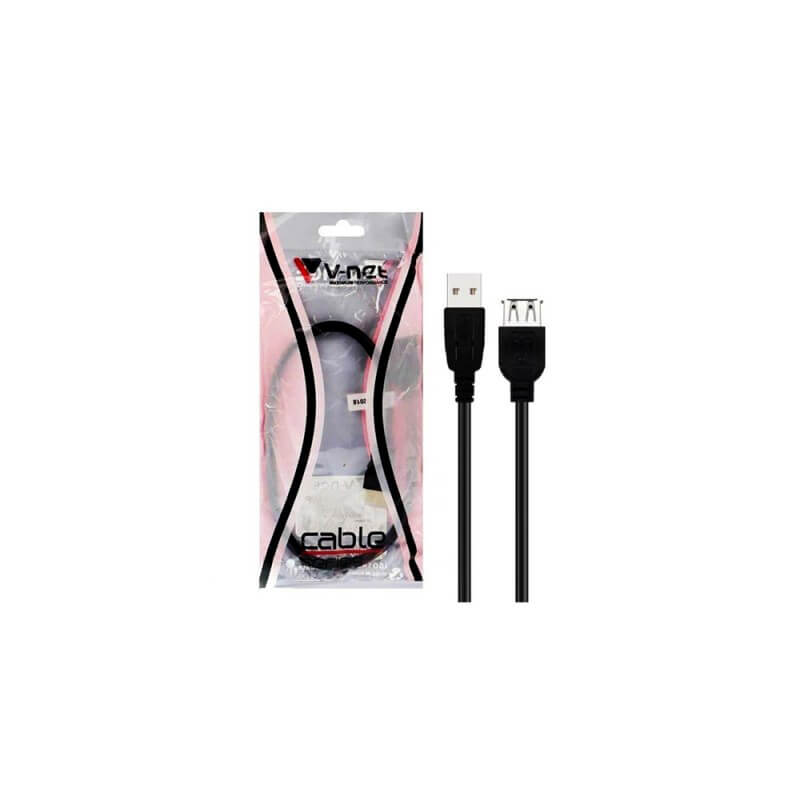 خرید و قیمت کابل افزایش طول V-net USB Extension Cable 1.5m